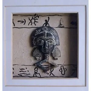 Wall Decor | Vintage African Beauty Brass Basrelief Sculptural Wall Art ...